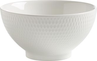 Maxwell & Williams Basics Diamonds Reisschale, Porzellan, wei&szlig;, 15 cm, 1 St&uuml;ck