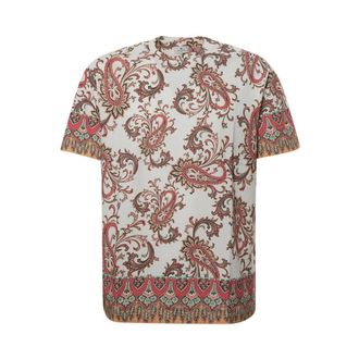 Etro Baumwoll-T-Shirt mit floralem Paisley-Motiv - - Tops - Herren - Mehrfarbig - M