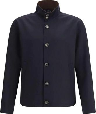 Herno Homme, Vestes, Bleu, Taille: XL Manteau Tailleur en M&eacute;lange d&Eacute;lasthanne