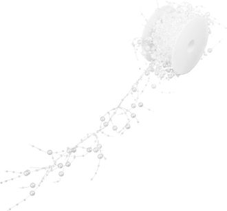 NUOBESTY K&uuml;nstliche Perlenkette Perlenschnur f&uuml;r Vase Dekoration Schwimmende Kerzen DIY Brautstrau&szlig; Tischdeko Langlebige Schmuckperlen f&uuml;r Basteln und Florale 