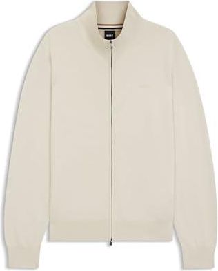 BOSS Hommes Upalano-L Cardigan en Maille de Coton avec Logo brod&eacute;