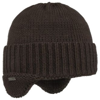 Mcburn Anton Ohrenschutz Strickm&uuml;tze Ohrenm&uuml;tze Winterm&uuml;tze M&uuml;tze Wollm&uuml;tze Skim&uuml;tze Herren - Made in Italy mit Futter, Futter Winter Herbst-Winter - One Siz