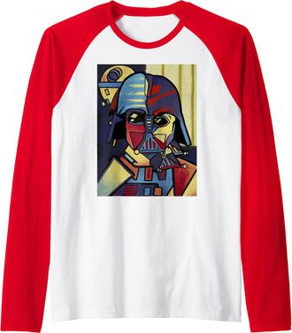 Star Wars Portr&auml;t im Darth Vader Picasso-Stil Raglan