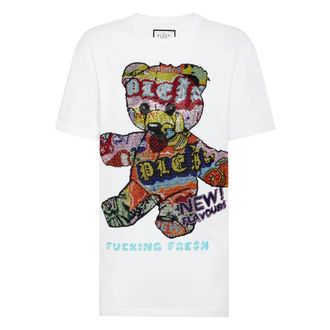 Philipp Plein Femme, Tops, Blanc, Taille: 38 FR T-Shirt