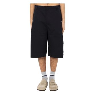 Arte Homme, Shorts, Noir, Taille: W36 Classic Pleated Cotton Shorts