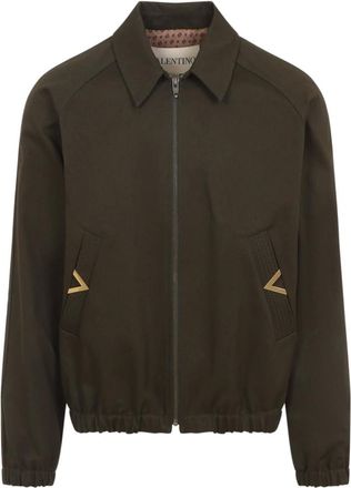 Valentino Garavani Homme, Vestes, Vert, Taille: XL Cotton Jacket