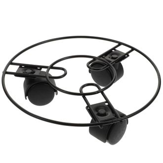 Hemobllo Blumenst&auml;nder aus Eisen mit Rollen Runder Mobiler Blumentopfst&auml;nder 22cm Belastbarer Pflanzenroller f&uuml;r Balkon Terrasse und Innenbereich