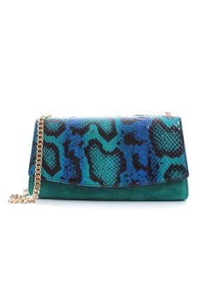 Sergio Rossi Green Python Shoulder Bag