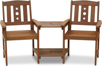 Furinno Tioman Outdoor Stuhl Set, Natur, 73 x 161.98 x 91.49 cm