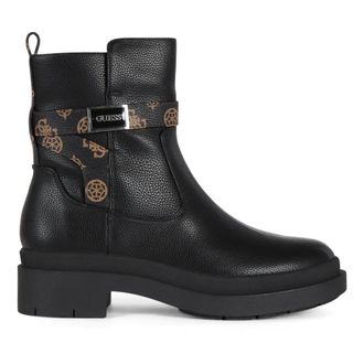 Guess Femme, Chaussures, Noir, Taille: 37 EU Bottines &agrave; Logo en Similicuir