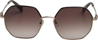 Longchamp Damen Sechseckige Metall-Sonnenbrille LO140SL