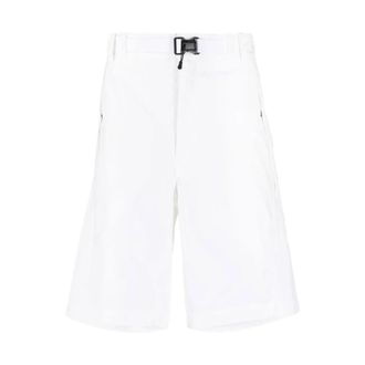 C.P. Company Logo-Print Shorts mit G&uuml;rtel - - Shorts - Herren - Wei&szlig; - S