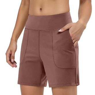 Generic Cuissard Short Velo Femme Sport Simili Basket Anglaise Handball Ecru Confortable Paillette Tr&egrave;s Brillant Genou Bien &Eacute;lasthanne Scout Loose Cardio Athl