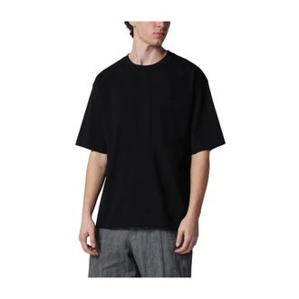 Dries Van Noten Homme, Tops, Noir, Taille: S T-Shirt Coupe Standard Medium avec Poche Poitrine