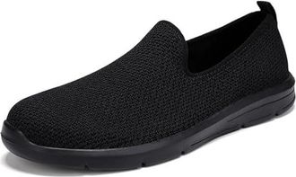 Generic Mocassins décontractés à enfiler pour homme - Tennis en maille respirante et légère, Noir, 45 1/3 EU