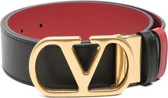 Valentino Garavani Vlogo Leather Belt