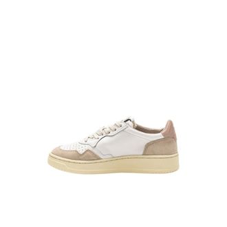 Autry Femme, Chaussures, Blanc, Taille: 36 EU Medalist Low Cuir/Daim