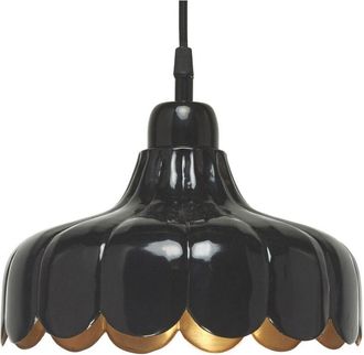 PR Home [NEUWERTIG] Pr Home H&auml;ngelampe Pendelleuchte Lampe Schwarz Gold Stecker E27 24cm Wells