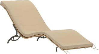 OUTSUNNY Sonnenliege Polyrattan Wasserabweisend Gartenliege mit Kissen, wetterfest Liege 120 kg belastbar UV-bst&auml;ndig Relaxliege Liegestuhl