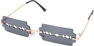 Holibanna Lunettes de Soleil D&eacute;coratives en M&eacute;tal Creuses Teinte Grise C1 L&eacute;g&egrave;res et Festives pour F&ecirc;te Halloween et Usage Ext&eacute;rieur Quotidien