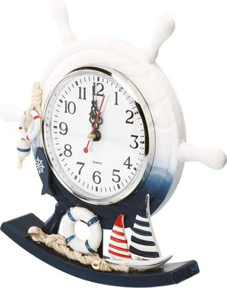 Cabilock 1stück Mediterrane Tischuhr Im Kreativen Design Stille Uhr Für Zuhause Als Wohnaccessoire Schreibtischdekoration Oder Für Freunde Für Wohnzimmer Und B