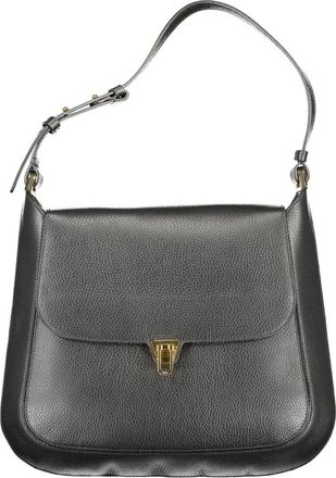Coccinelle Elegante Leder-Schultertasche mit Drehverschluss - - Bags - Damen - Schwarzk - ONE SIZE