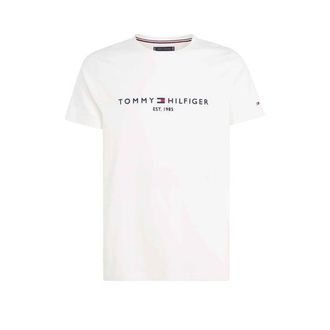 Tommy Hilfiger Logo-T-Shirt aus Bio-Baumwolle in Weiß