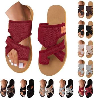 Generic Sandales orthopédiques pour femme avec soutien de la voûte plantaire, chaussures de marche décontractées et respirantes en maille creuse respirante po