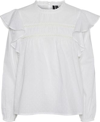 Vero Moda VMTRINE LS LACE TOP WVN GA