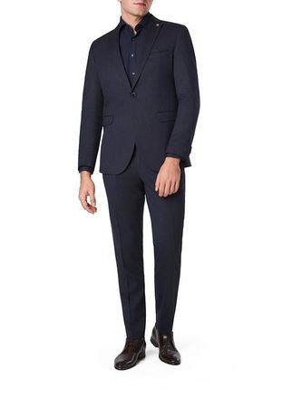 CG - Club of Gents Herren Anzug blau Wolle