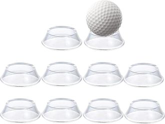 Generic Ballhalter Set 10er - Acryl Präsentationssockel für Golfball Baseball Softball Tennisball Osterei, rutschfeste Struktur, langlebiger Ausstellungsständ