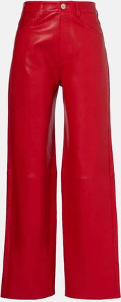 Róhe Róhe Weite High-Rise-Hose aus Leder