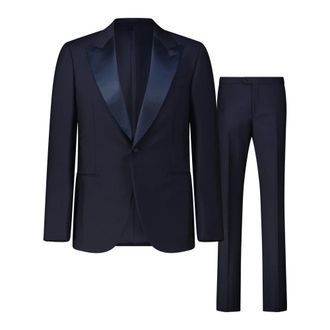Caruso Luxuri&ouml;ser Wolle und Mohair Smoking - - Suits - Herren - Blau - 4XL