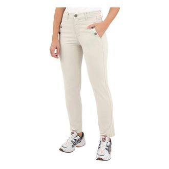 2-Biz High-Waist Stretchhose in Sand - - Trousers - Damen - Beige - XS