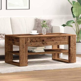 vidaXL Table basse Bois ancien 102 x 55 x 45 cm Bois ding&eacute;nierie Vidaxl