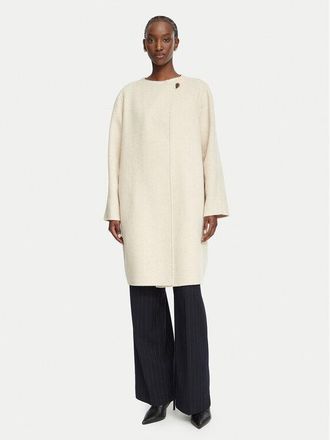 Calvin Klein Wollmantel LV044H537G Beige Relaxed Fit