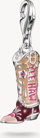Thomas Sabo Cowboystiefel-Anhänger in Silberoptik, Orange, Violett und Beige