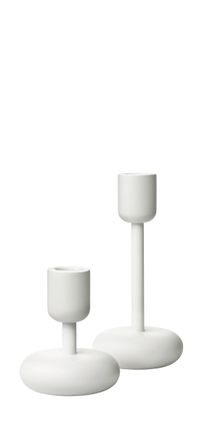 iittala Nappula Kerzenhalter-Set, 8,3 cm und 18,3 cm, Weiß
