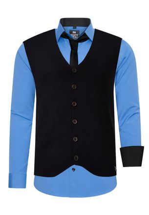 Rusty Neal Hemd mit Weste und Krawatte 3-teilig