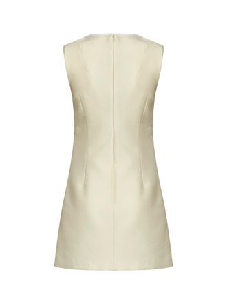 Self Portrait Womens Mini Dress Yellow Taffeta Polyester