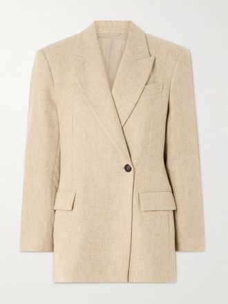 Brunello Cucinelli Blazer Aus Einer Geb&uuml;rsteten Alpakawollmischung - Neutral