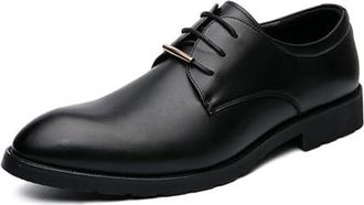 Generic Chaussures habill&eacute;es en cuir Oxford classiques &agrave; lacets pour homme, Noir, 42 2/3 EU
