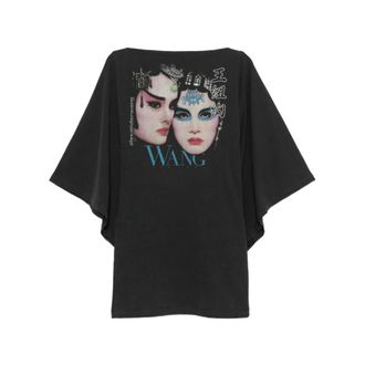 Alexander Wang Robe courte carr&eacute;e &agrave; motif Crystal Hotfix - Femme - Robes - Noir - Taille: 38 FR