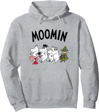 Moomin Mumin Family Walking Pullover Hoodie