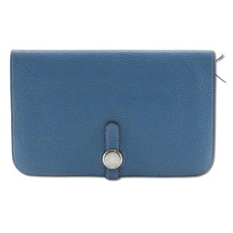 Herm&egrave;s Pre-owned Leder Portemonnaies - - Pre-owned - Damen - Blau - ONE SIZE