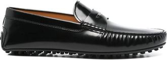 Tod's Homme, Chaussures, Noir, Taille: 46 EU Chaussure Noire avec Semelle Clout&eacute;e et Semelle en Cuir