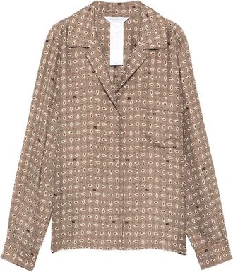 Max Mara Buttoned Patterned Top