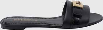 Dolce & Gabbana Sandales mules en cuir de veau avec logo Monogramme DG