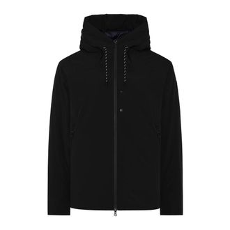 Duno Kurze Gepolsterte Jacke mit Integrierter Kapuze f&uuml;r Herren - - Jackets - Herren - Schwarzk - S