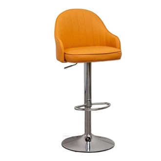 Generic Drehbare Barhocker, h&ouml;henverstellbare Barhocker mit R&uuml;ckenlehne f&uuml;r K&uuml;chentheken, hohe St&uuml;hle mit Stoffbezug f&uuml;r die K&uuml;che (63-84 cm